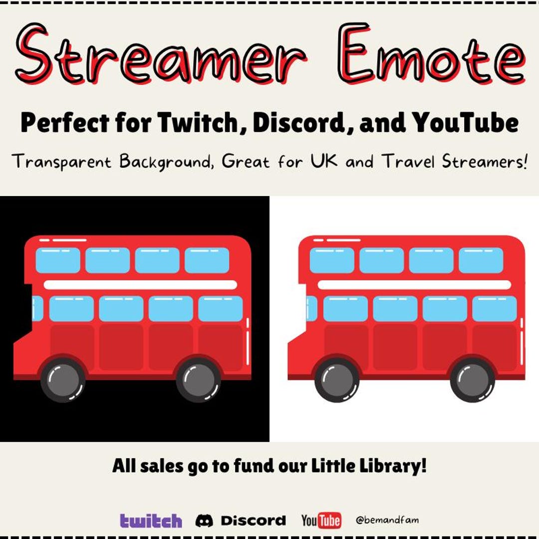 Double Decker Bus Emote PNG, Twitch Emote, Discord Emoji, Streamer ...