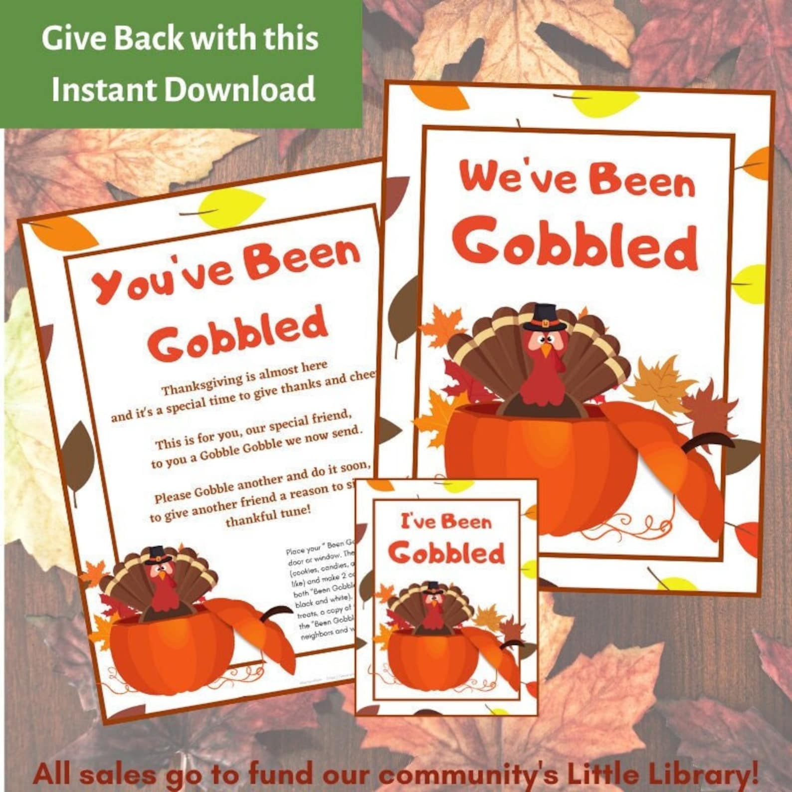 You've Been Gobbled Thanksgiving Game Printable - Etsy
