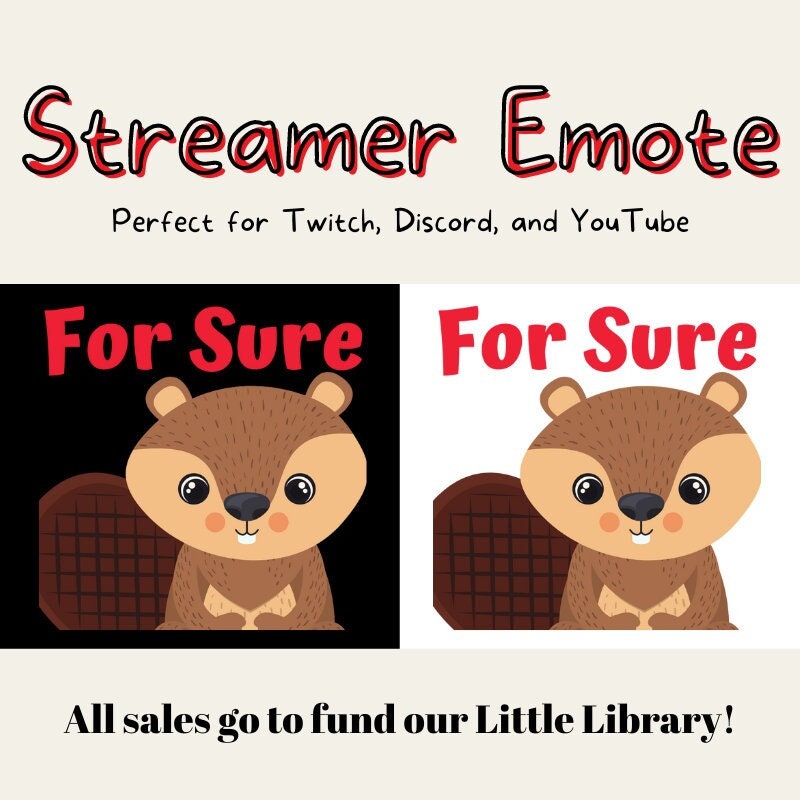 Twitch Emote, Beaver, Youtube Loyalty Badge, Discord Emote, Instant ...