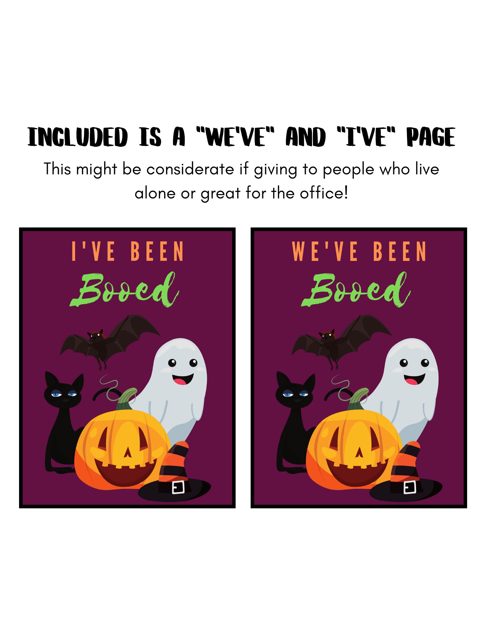 You've Been Booed Halloween Game and Halloween Printable Tag Game - Etsy