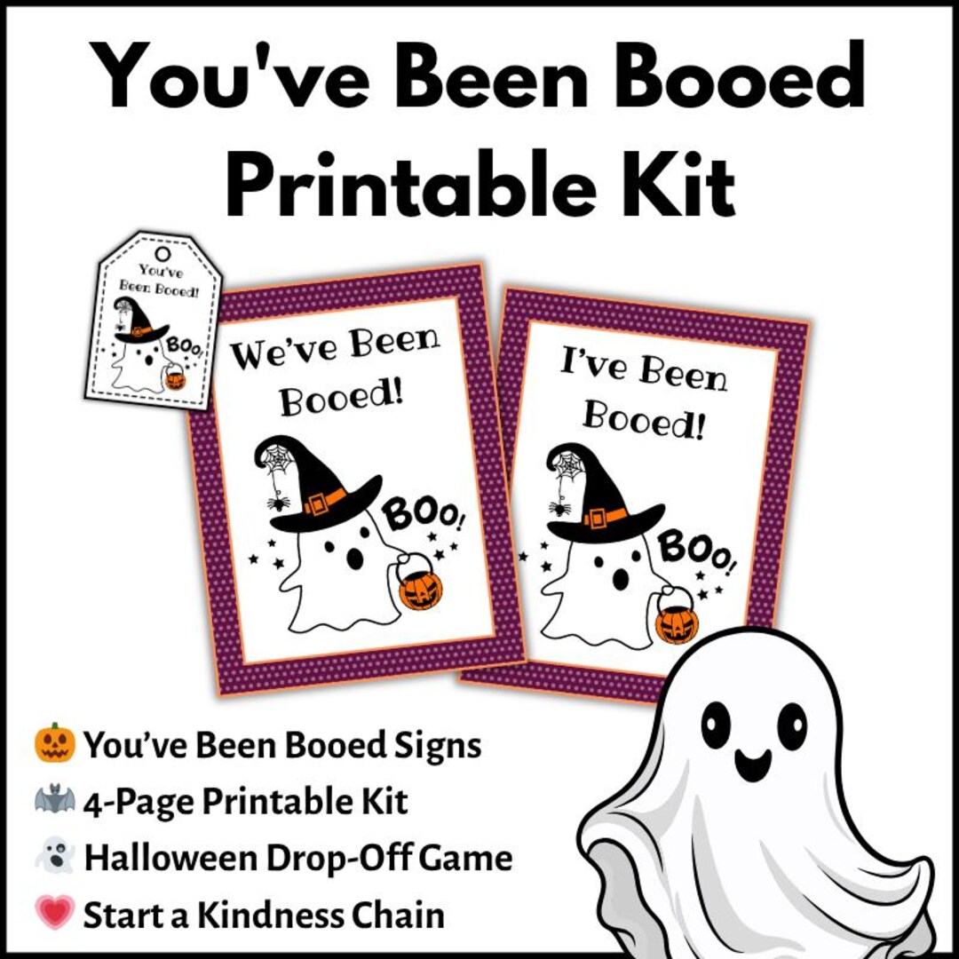 You've Been Booed Printable Sign – Halloween Neighborhood Game for Kids ...