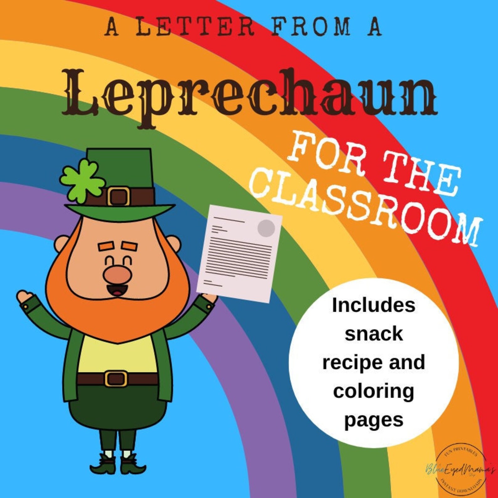 Leprechaun Letter for the Classroom and St. Patricks Day Coloring Pages ...