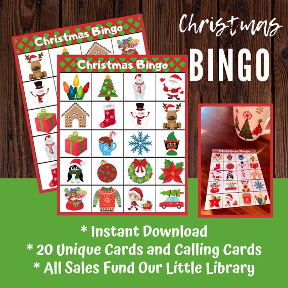 Christmas Bingo Cards and Memory Game Printable Secular | Etsy