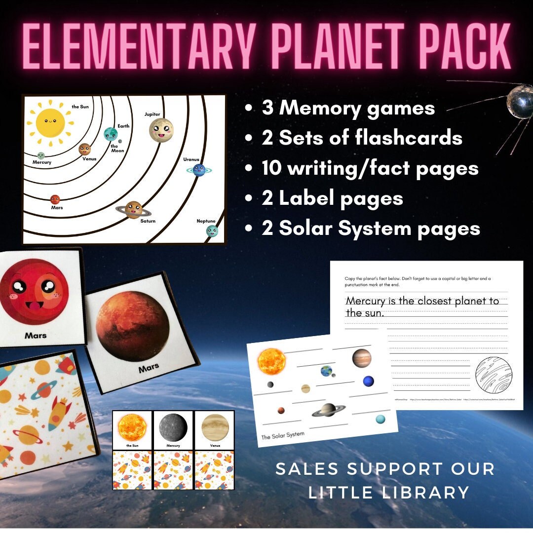 Solar System Printable With Writing Practice and More - Etsy