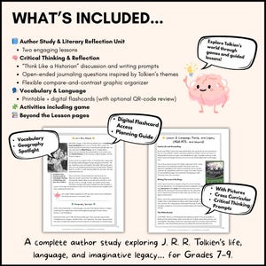 Tolkien Literature Study Printable | the Hobbit & Lord of the Rings ...