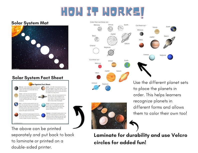 Solar System Printable and Educational Planet Puzzle With Coloring Page ...