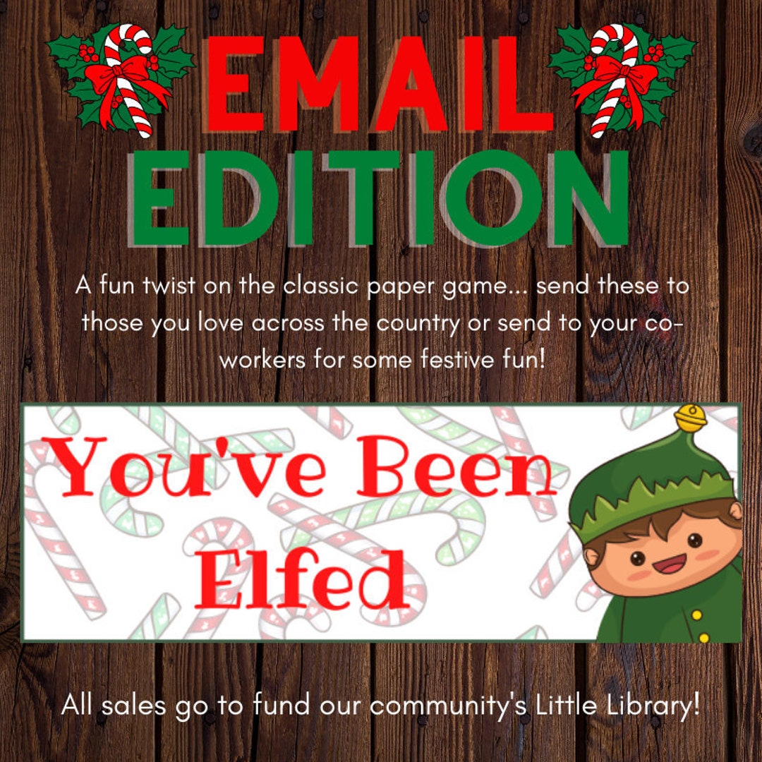 You've Been Elfed Email Header Edition Christmas Giving Game - Etsy