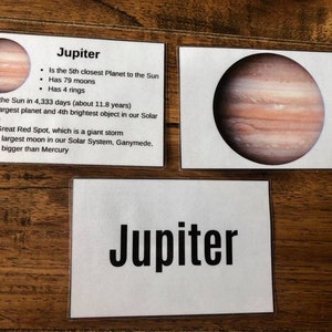 Planet and Dwarf Planet Flashcards With Bonus Memory Game Educational ...