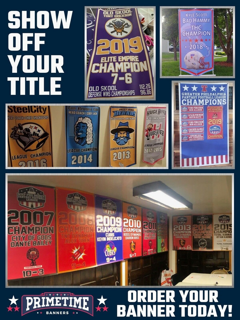 Custom Fantasy Championship Banner Fantasy Champion | Etsy