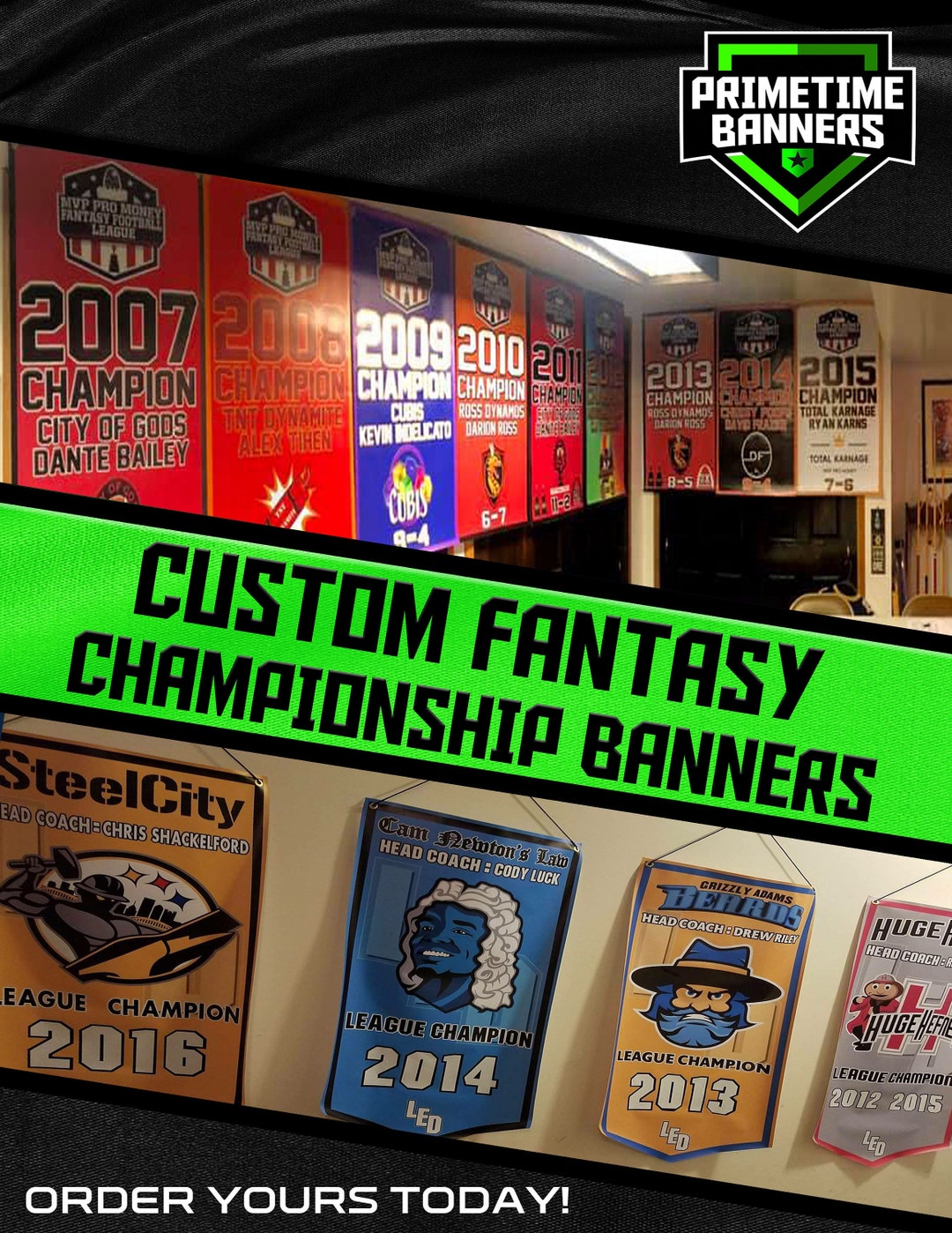 Custom Fantasy Championship Banner | Fantasy Champion | Fantasy ...