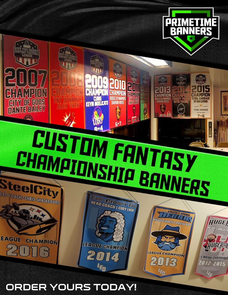 Custom Fantasy Championship Banner Fantasy Champion - Etsy