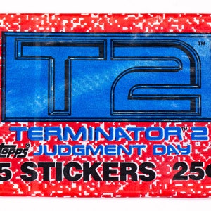 Terminator 2 Vintage Sticker Trading Cards ONE Wax Pack T2 1992 Topps ...