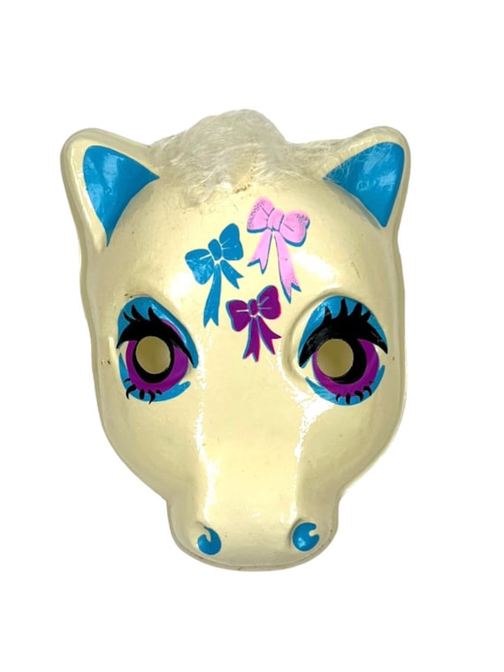 Vintage My Little Pony Halloween Mask White Bows Plastirama - Etsy