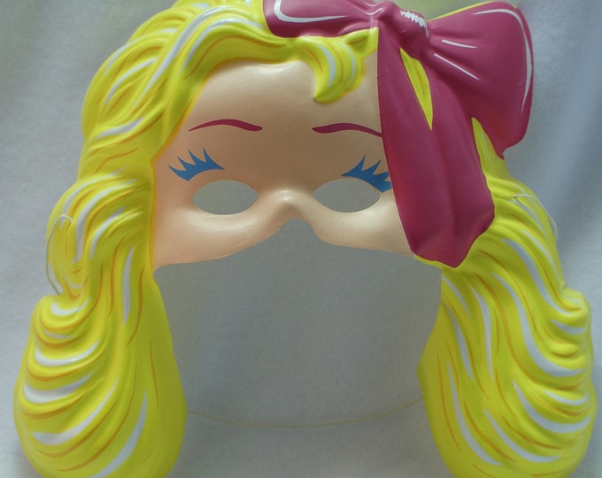Vintage Fashion Barbie Mattel Halloween Mask Doll Makeup Style Blonde ...