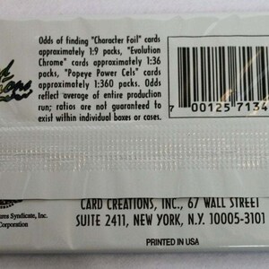 Popeye the Sailor Man Vintage Trading Cards THREE Packs Cartoon Collectors 1994 - Etsy