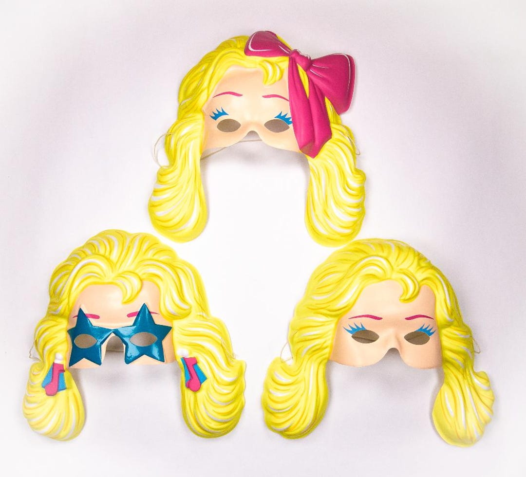 Vintage Barbie Set of 3 Halloween Mask Rockin' Fashion Magic ...