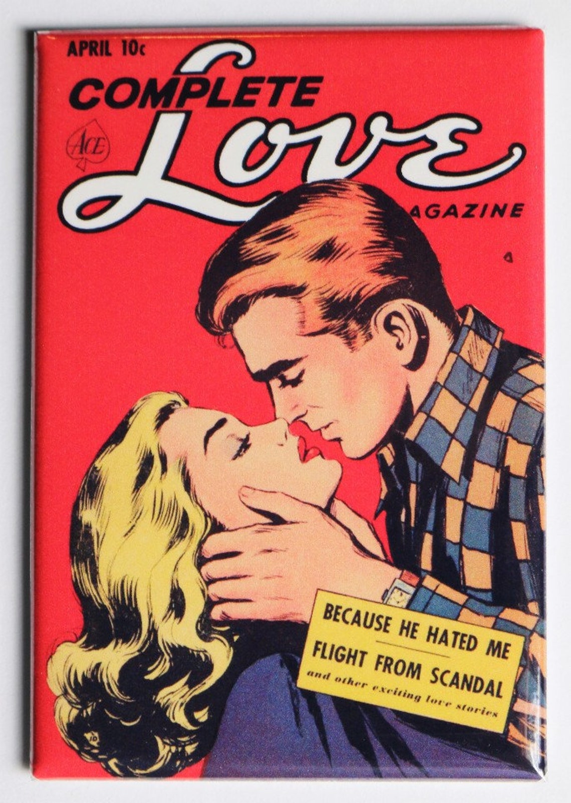 Complete Love Magazine Comic FRIDGE MAGNET Romantic Kiss - Etsy