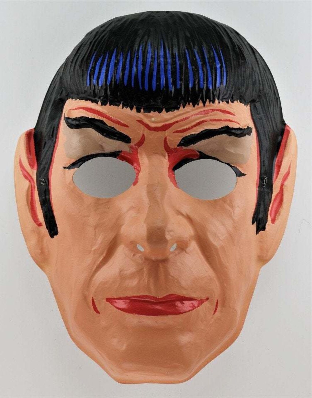 Vintage Collegeville Star Trek Mr. Spock Halloween Mask 1980 Enterprise ...