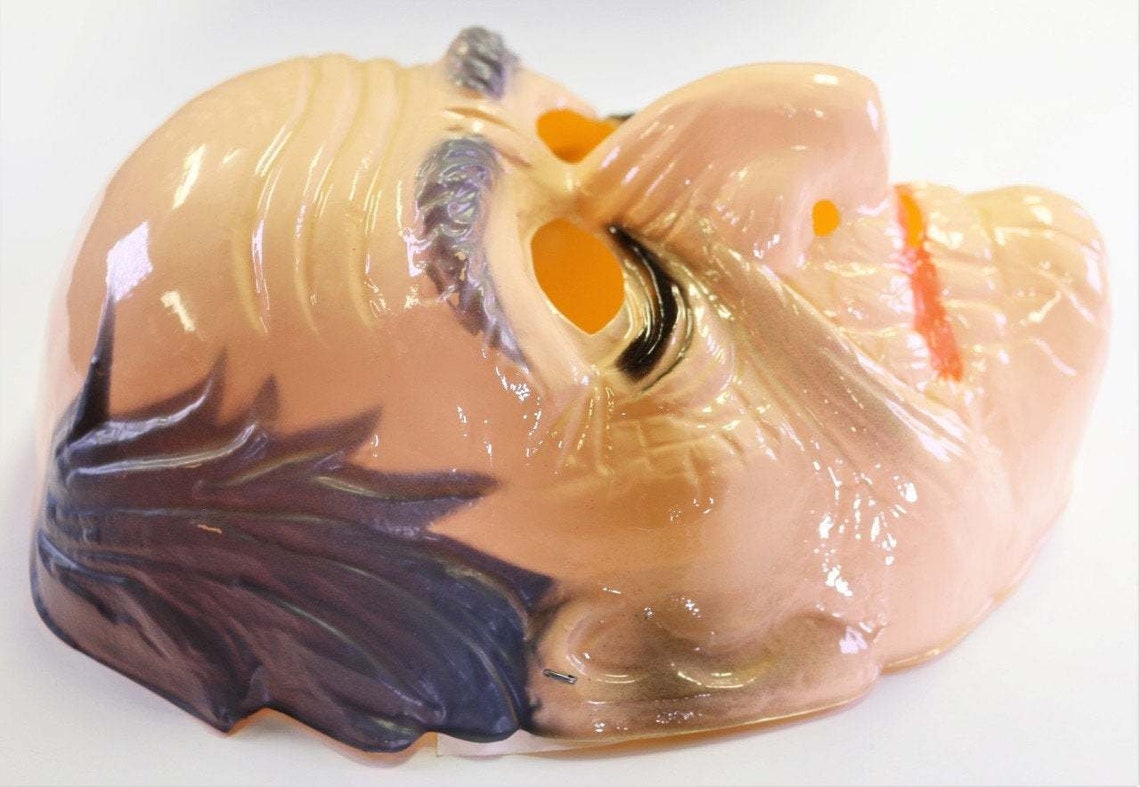 Vintage Ben Cooper Old Man Halloween Mask 1980 Grandpa Elderly - Etsy