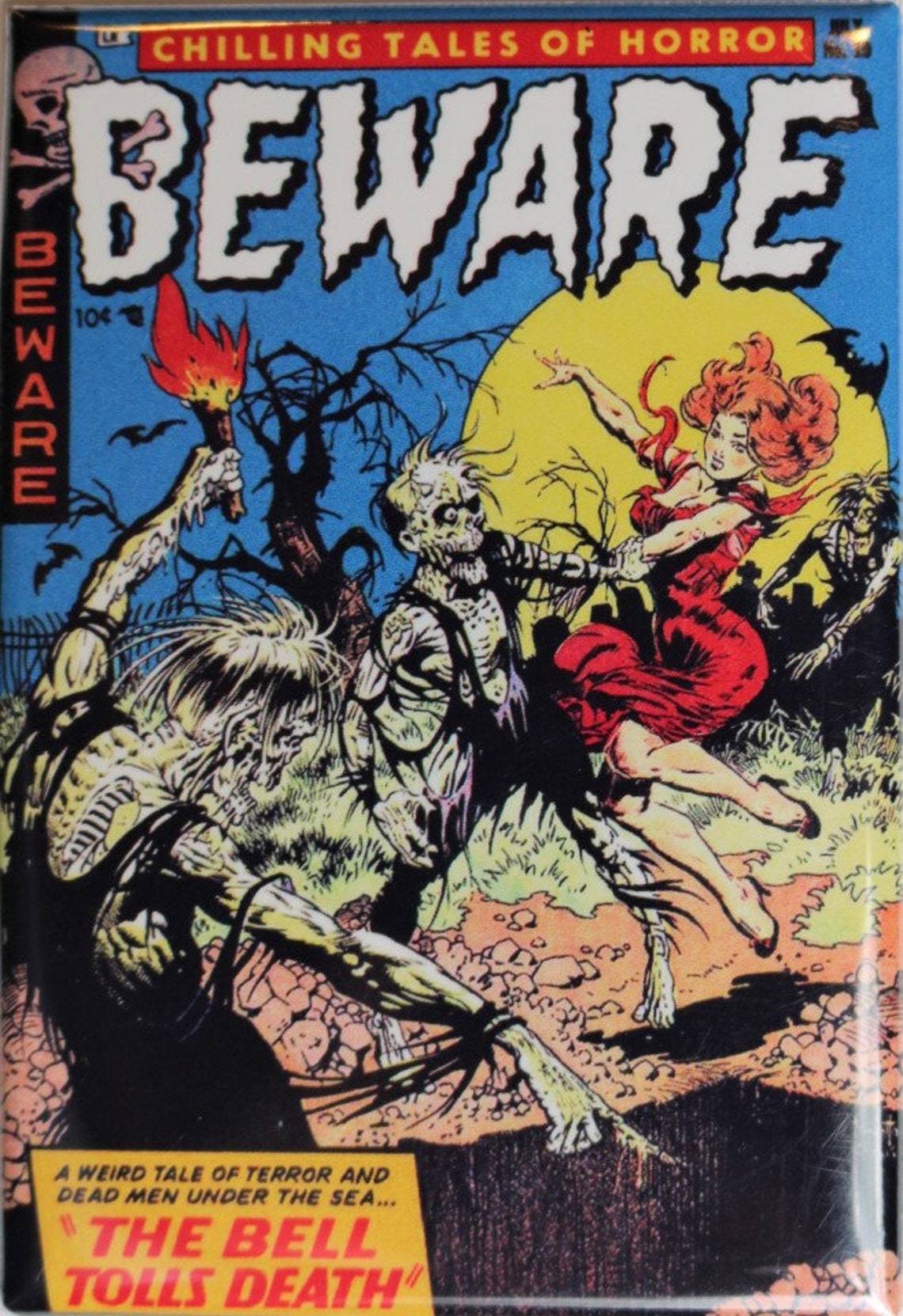 Beware Comics No 10 FRIDGE MAGNET Comic Book Zombies 50s - Etsy