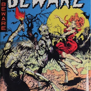 Beware Comics No 10 FRIDGE MAGNET Comic Book Zombies 50s - Etsy