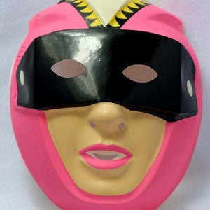 Vintage Pink VR Troopers Halloween Mask Rubies Girls Costume Futuristic ...