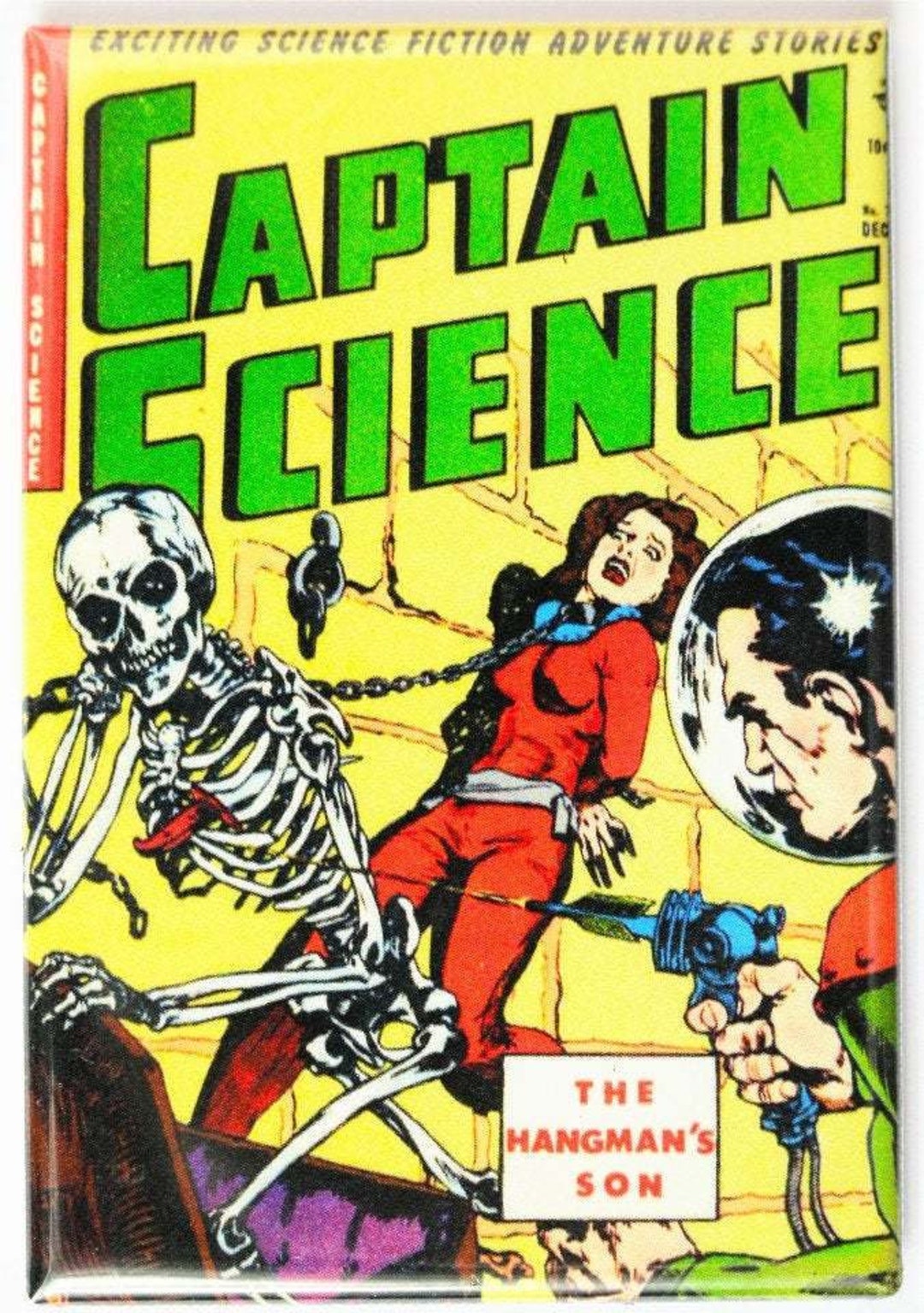 Captain Science Comic Book FRIDGE MAGNET Sci Fi Pulp Fiction Space ...