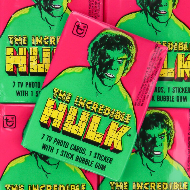 The Incredible Hulk Vintage Trading Cards ONE Wax Pack 1979 - Etsy