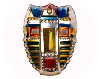 Vintage Topstone Sky Warrior Halloween Mask Aztec Robot - Etsy