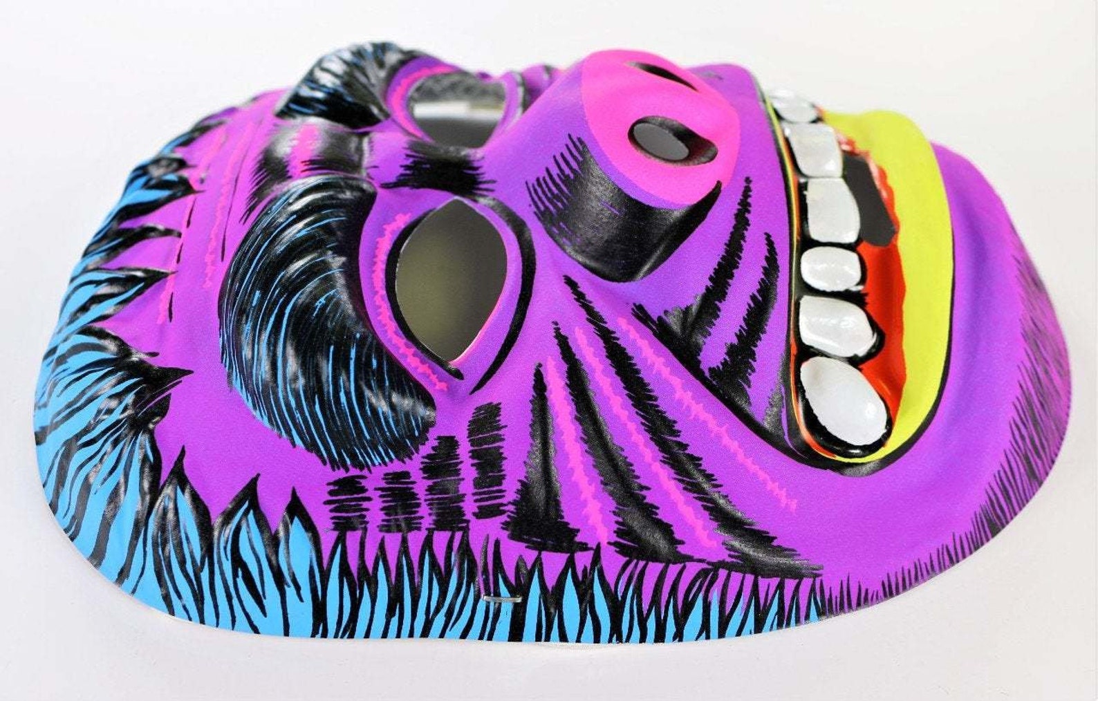 Vintage Purple Monster Halloween Mask Neon 1980s Gorilla Ape - Etsy