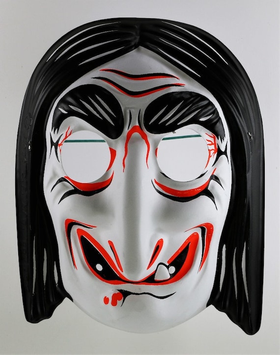 Vintage Collegeville Witch Halloween Mask Scary Monst… - Gem