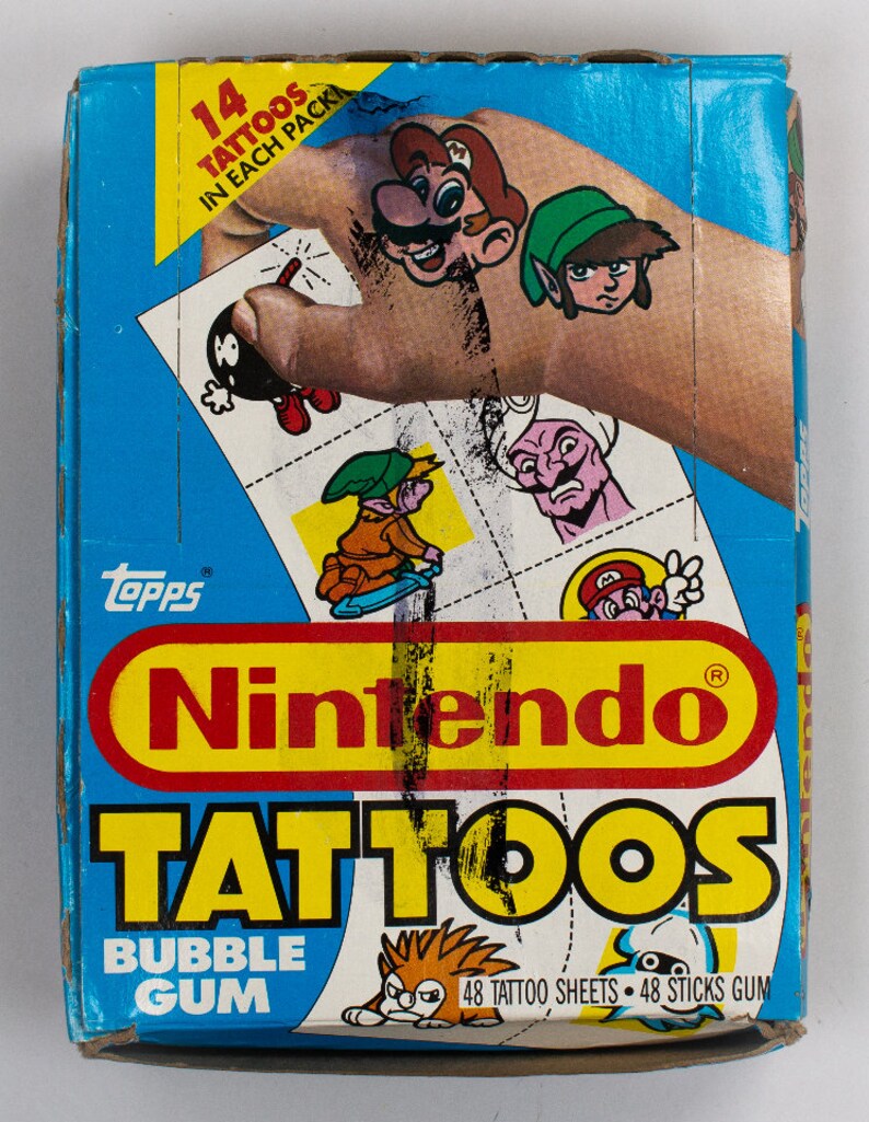 Vintage Topps 1989 Nintendo Tattoos ONE WAX PACK Cards Mario - Etsy