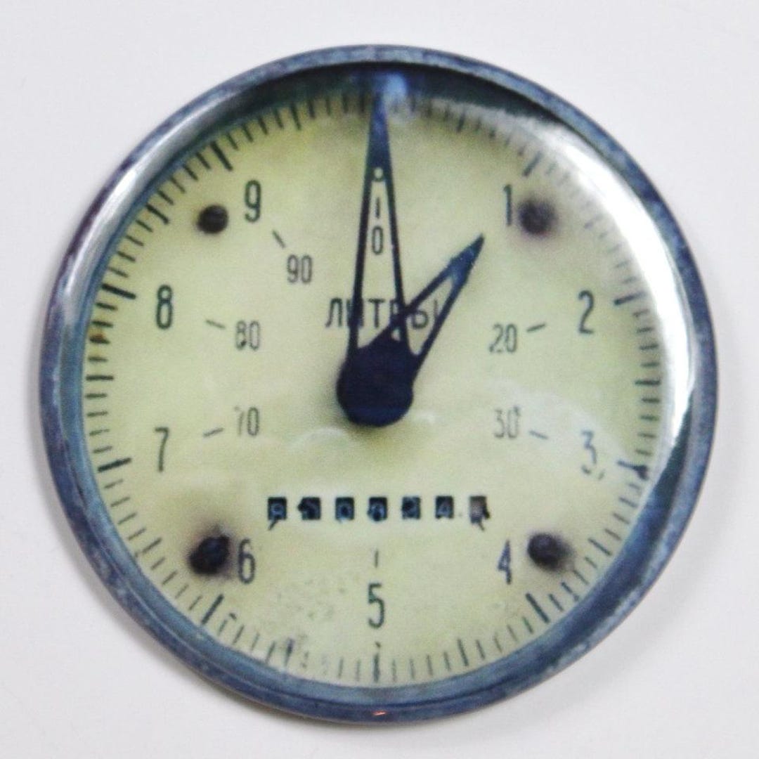 Steampunk Gauge Meter Magnets FRIDGE MAGNET Vintage Style 2 1/4" Round ...
