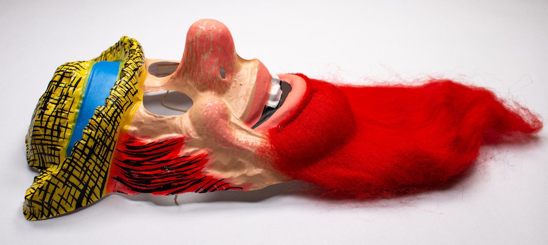 Vintage Ben Cooper Hillbilly Halloween Mask 70's Collegeville Topstone ...