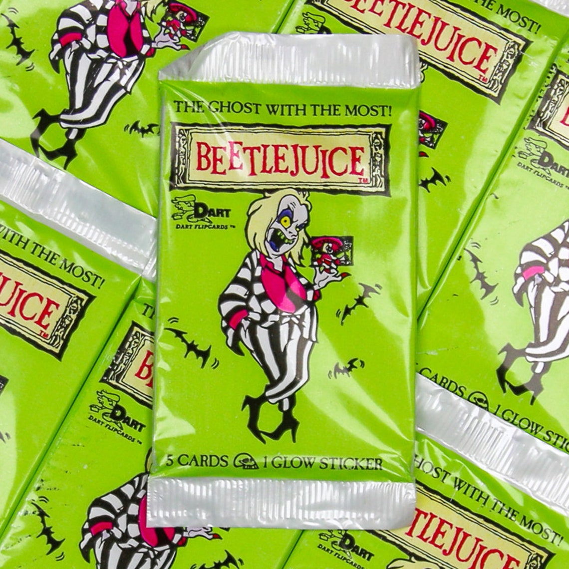 Beetlejuice Vintage Trading Cards ONE Pack 1990 Dart Movie - Etsy