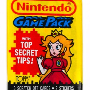 Nintendo Game Pack Vintage Trading Cards THREE Wax Packs 1989 Topps ...