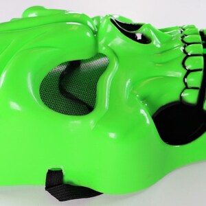 Vintage Neon Green Skull Halloween Mask Skeleton - Etsy