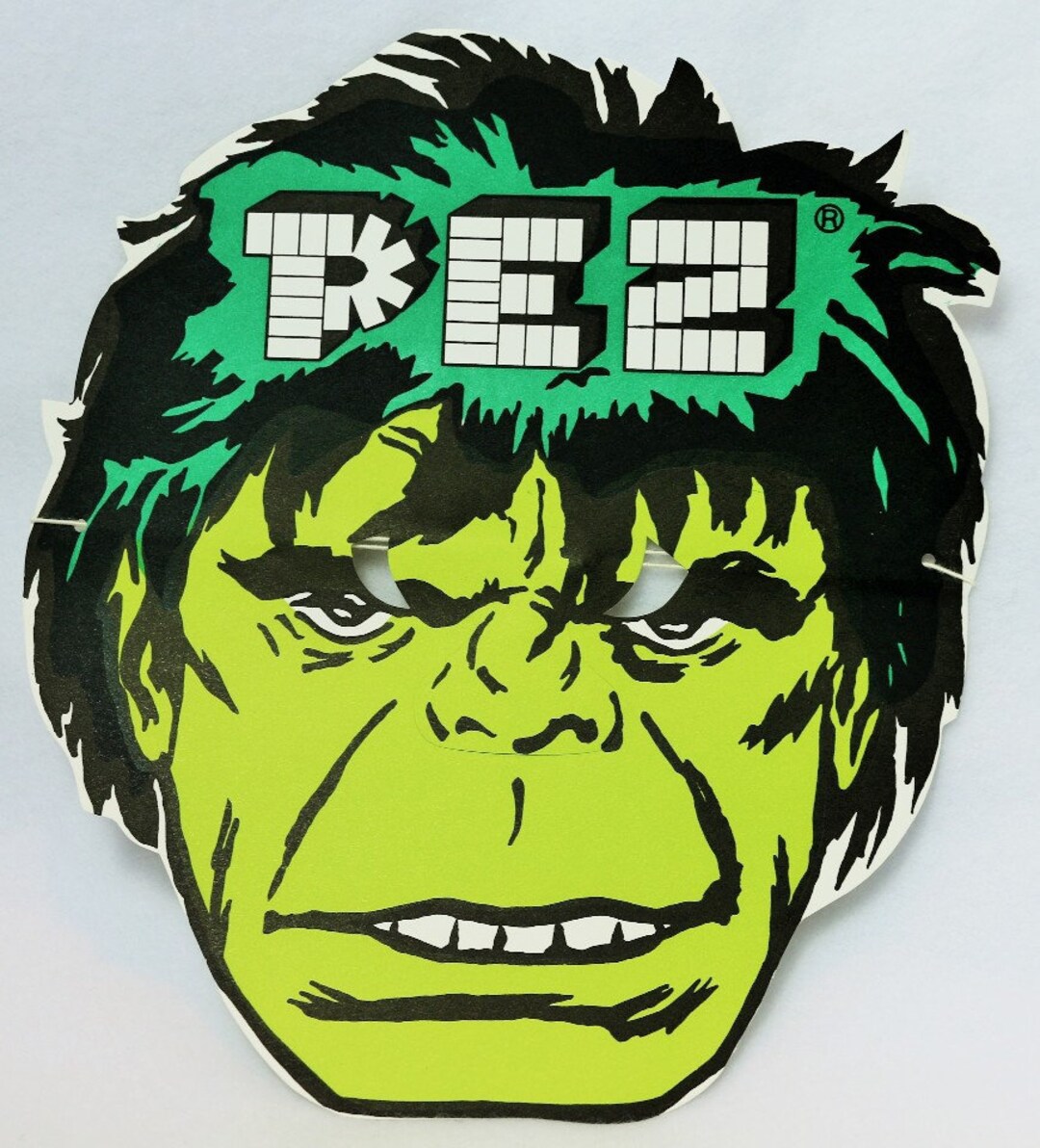 Vintage Incredible Hulk PEZ Halloween Mask Paper 1980s 80s Marvel ...