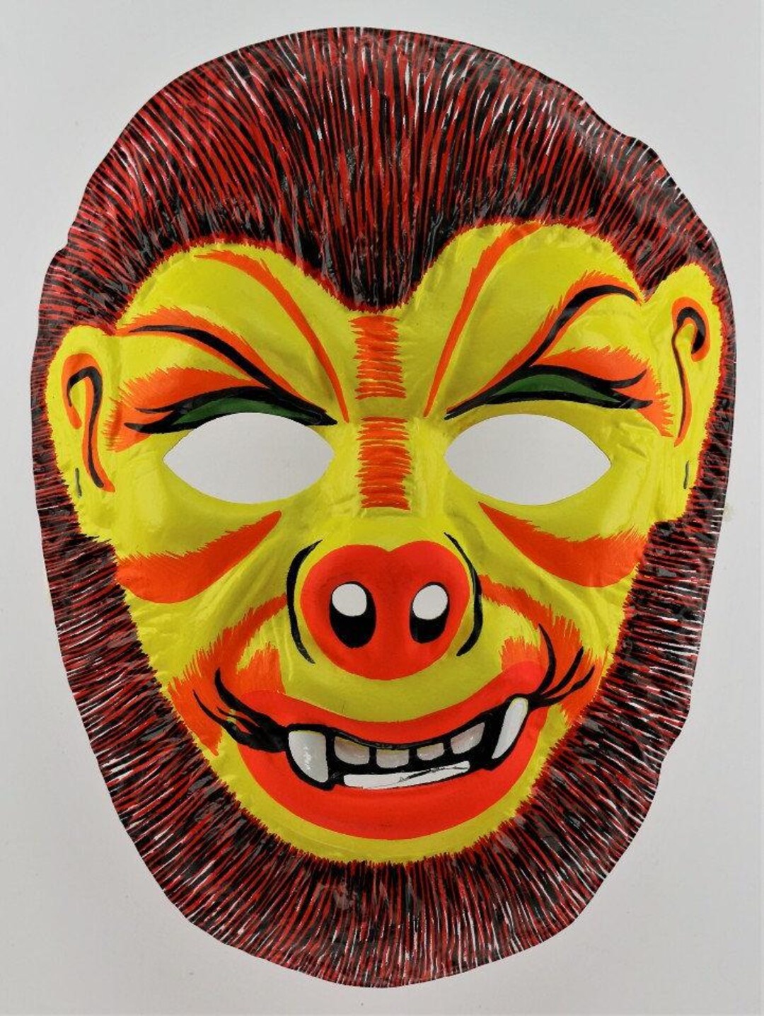 Vintage Wolfman Halloween Mask Wolf Man Werewolf 1970s Collectible ...