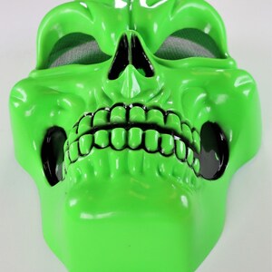 Vintage Neon Green Skull Halloween Mask Skeleton - Etsy