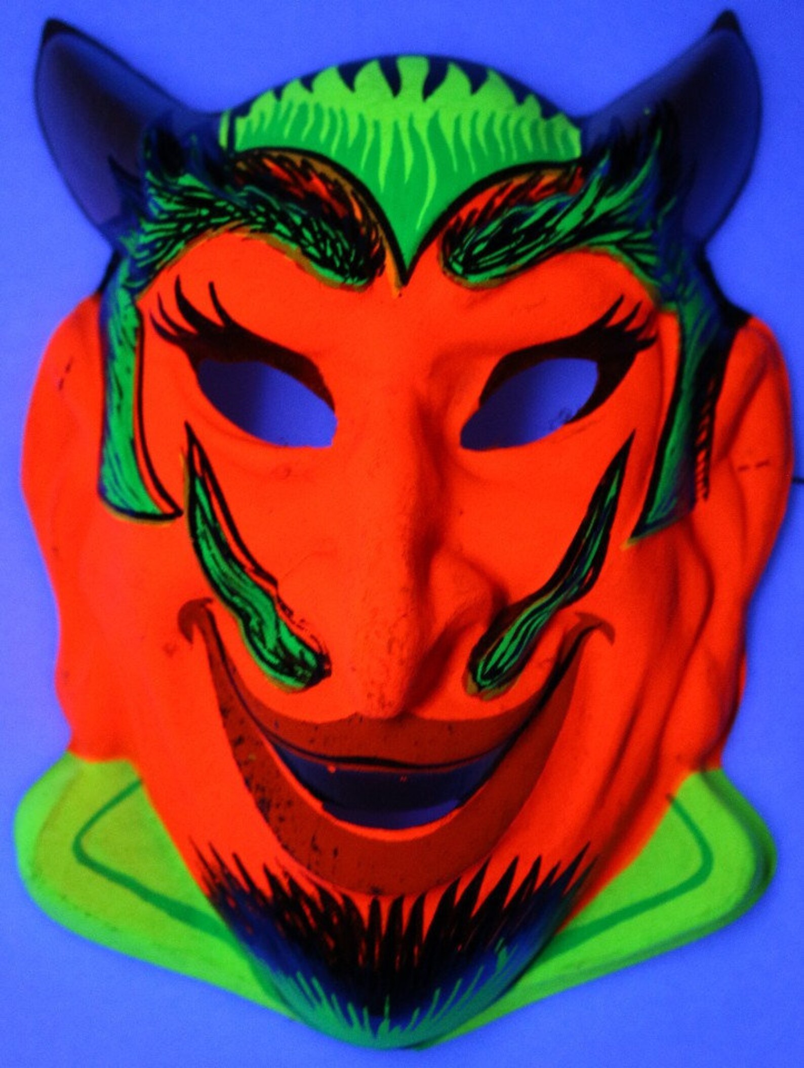 Vintage Devil Halloween Mask 1960s Zest Bar Demon Costume - Etsy
