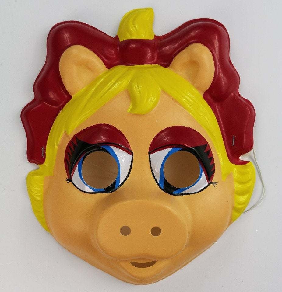 Vintage Miss Piggy the Muppets Halloween Mask Ben Cooper - Etsy