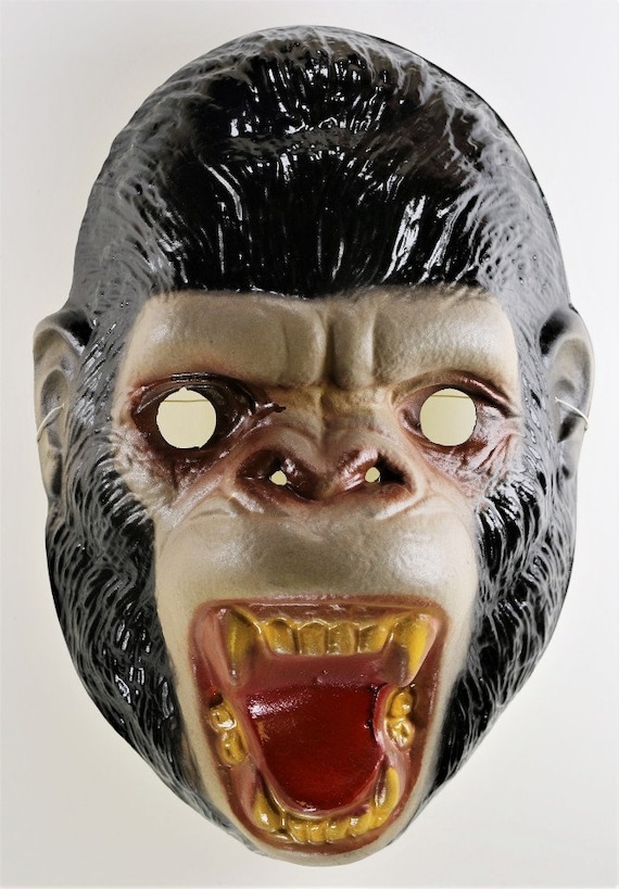 Vintage King Kong Halloween Mask Gorilla Ape 1990s Y2… - Gem