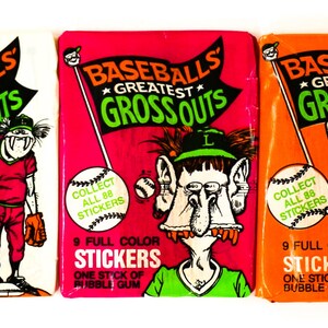 Baseballs Greatest Gross Outs Vintage Trading Cards THREE | Etsy