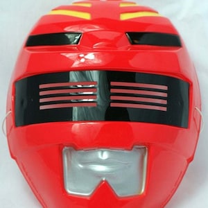 Red Power Ranger Halloween Mask PVC Near Vintage 1999 Rubies Saban ...