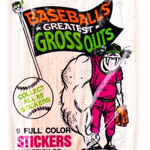 Baseballs Greatest Gross Outs Vintage Trading Cards THREE Packs 1988 ...