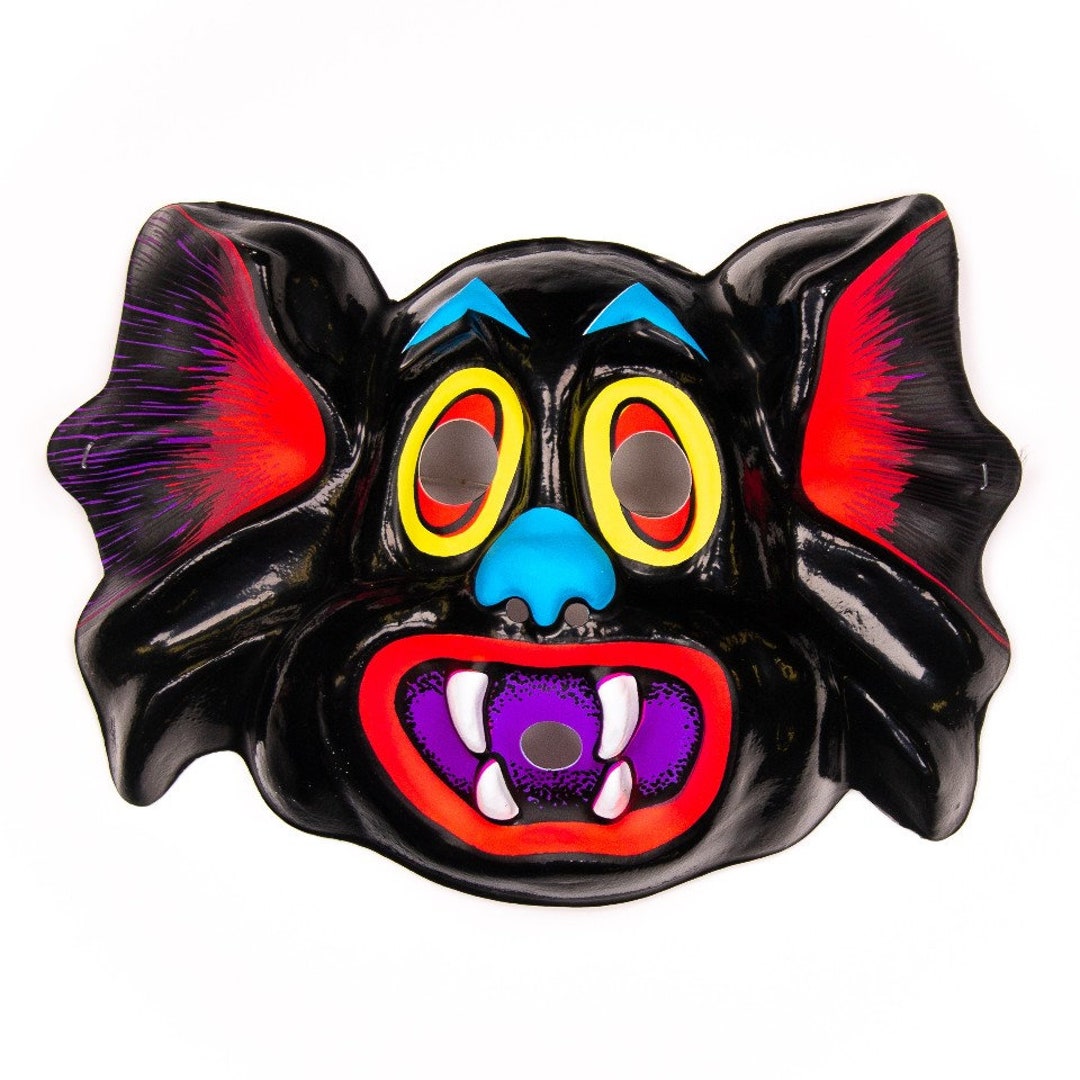 Vintage Black Vampire Bat Halloween Mask Horror Dracula Y212 - Etsy