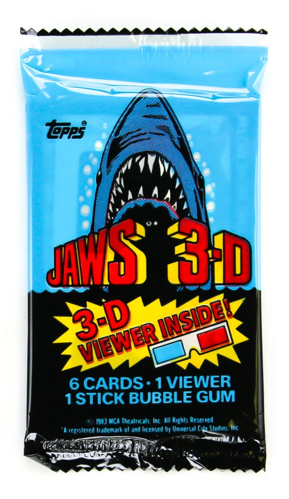 Jaws 3D Vintage Trading Cards ONE Pack 1983 Topps Spielberg | Etsy