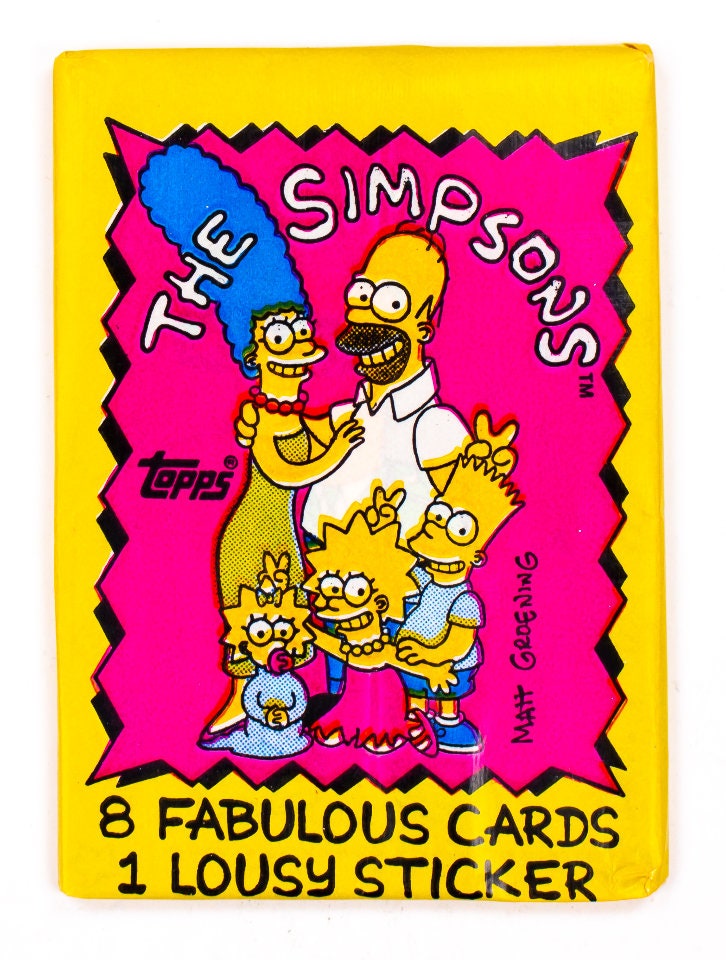 The Simpsons Vintage Trading Cards TWO Wax Packs 1990 Topps - Etsy