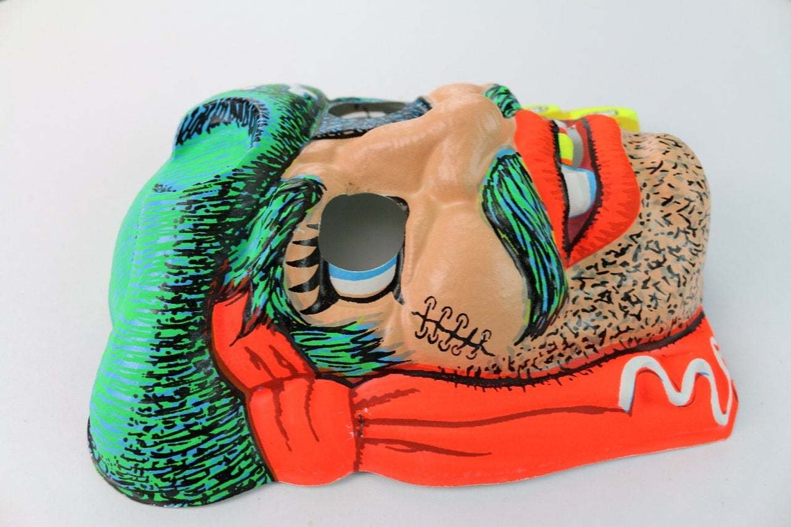 Vintage Pirate Halloween Mask Zest 1960s 60s Black Light - Etsy